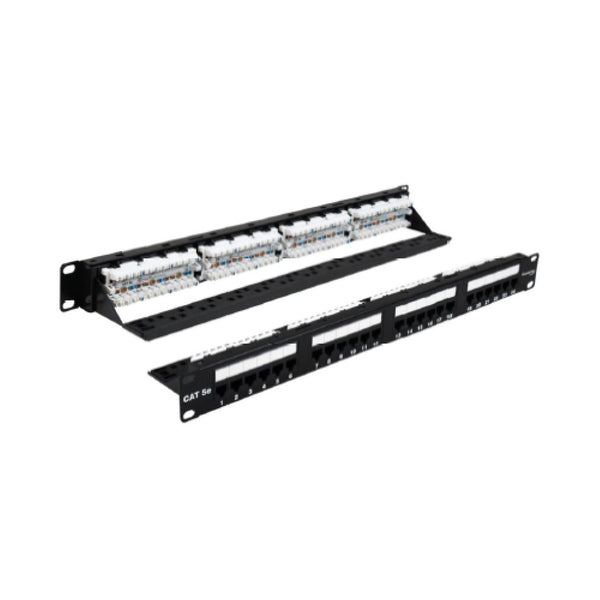 Cat5E 110-Type 1U 24-Port Patch Panel w/Rear Cable Management Panel– EAGLEG.COM
