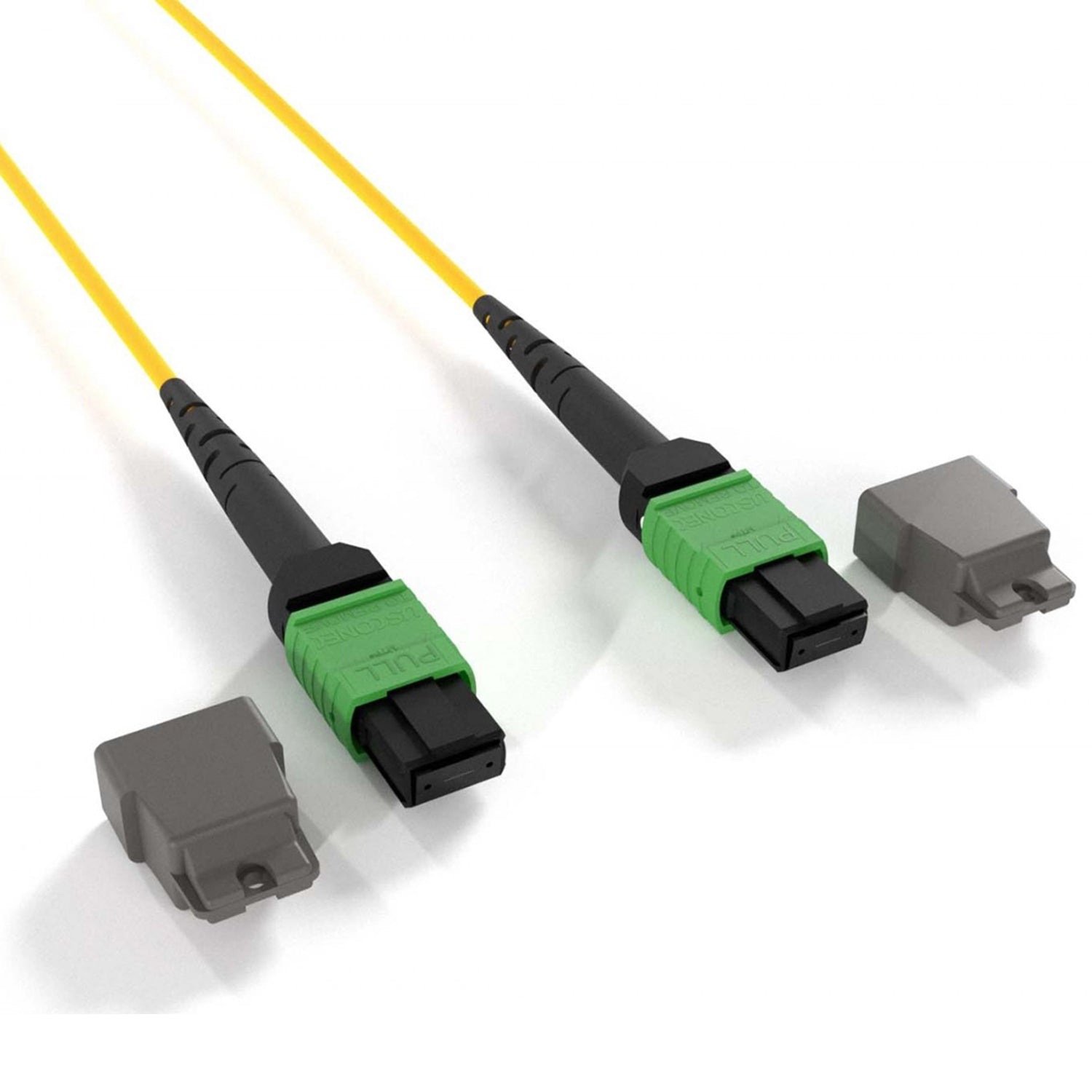 APC to APC MTP® OS2 9/125 Type-A Single-Mode 12 Fibers Trunk Cable F/F ...