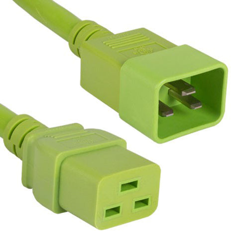 12AWG C20 to C19 Server Power Cord 20A 250V Green | Server Power Cord ...