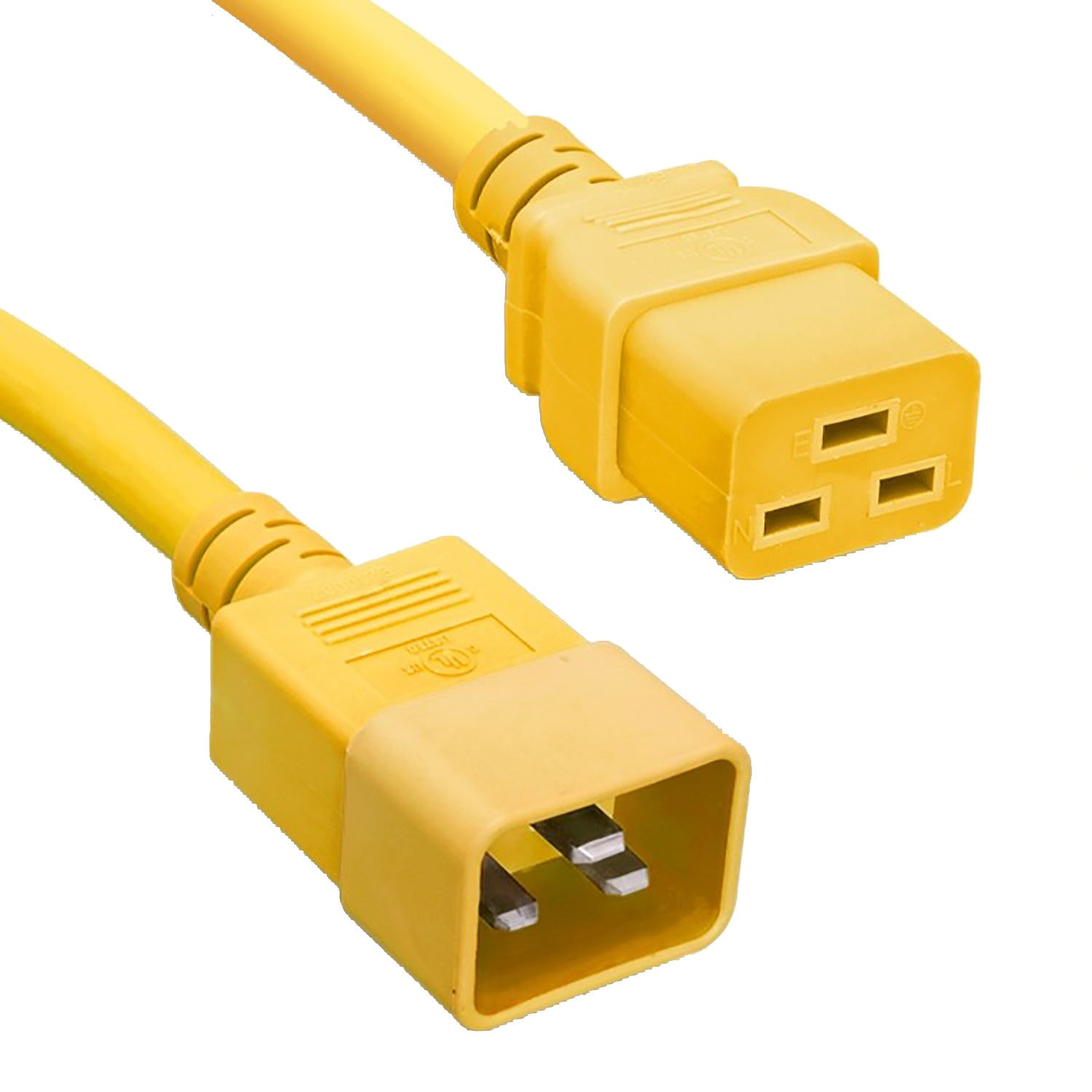 12AWG C20 to C19 Server Power Cord 20A 250V Yellow | Server Power Cord ...