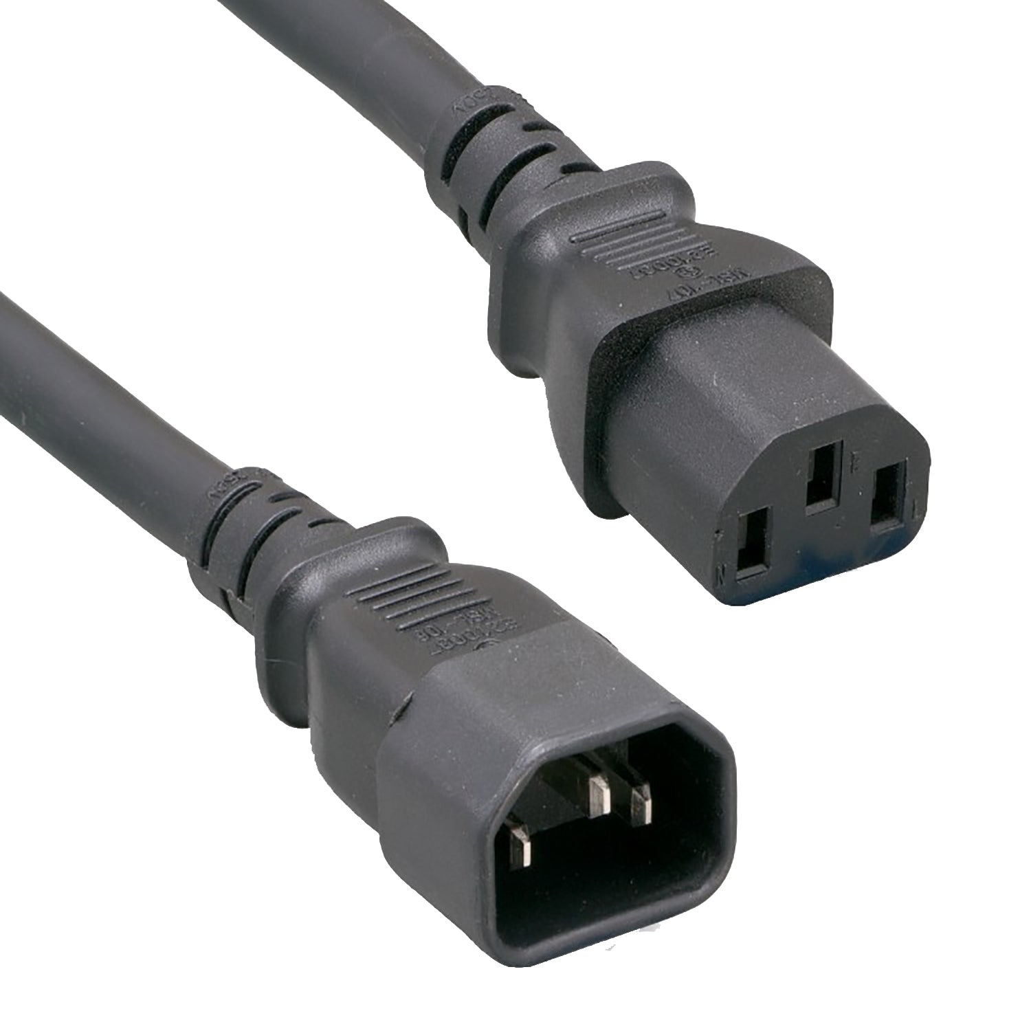 18AWG C13 to C14 AC Power Cord Extension Cable | C13 to C14 PDU Cord ...