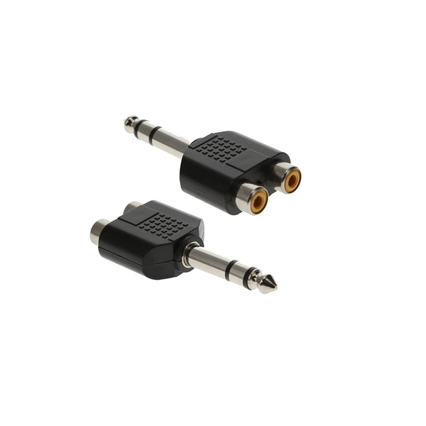 1/4-Inch Stereo to Dual RCA Female Adapter - Pack of 10PCS | EagleG ...