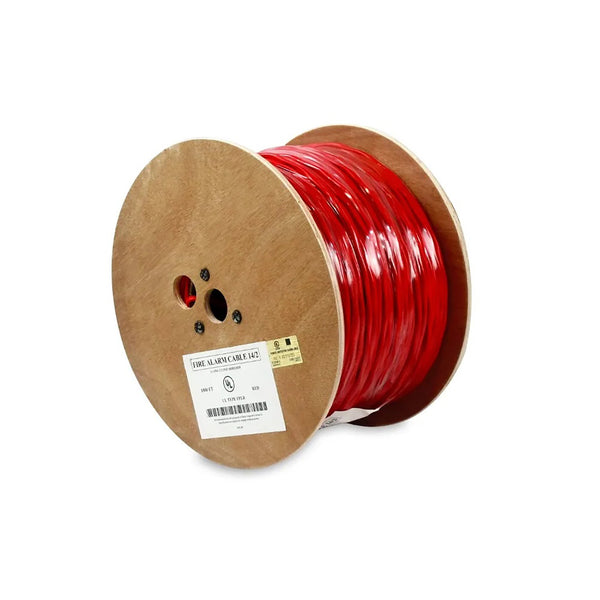 1000Ft 14AWG/2C Solid Shielded Fire Alarm Cable FPLR Bare Copper Red ...