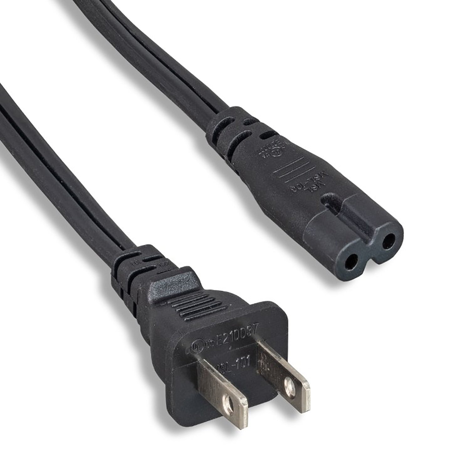 18AWG 2-Prong Figure-8 NEMA 1-15P To C7 Notebook Power Cord– EAGLEG.COM