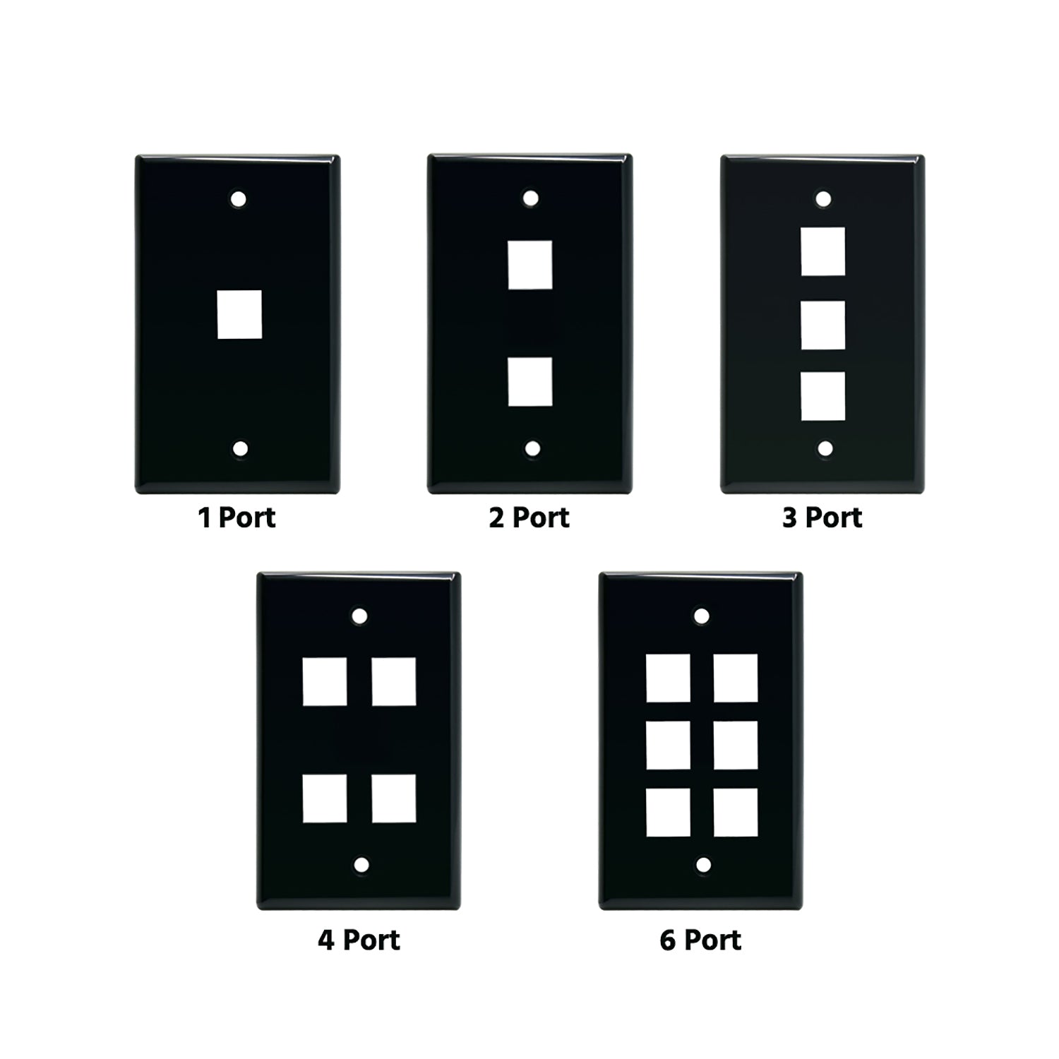 Keystone Wall Plate Black Smooth Face | Black Keystone Wall Plate ...