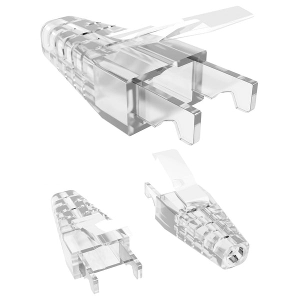 Slim RJ45 Strain Relief Boots for 28AWG Ethernet Bulk Cable 50pk ...