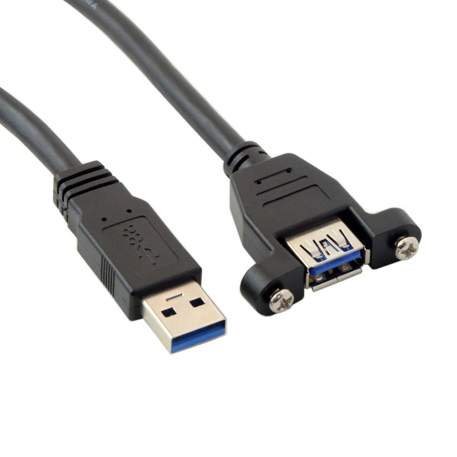 USB 3.0 Panel-Mount Cable Type A-Male to Type A-Female Black– EAGLEG.COM