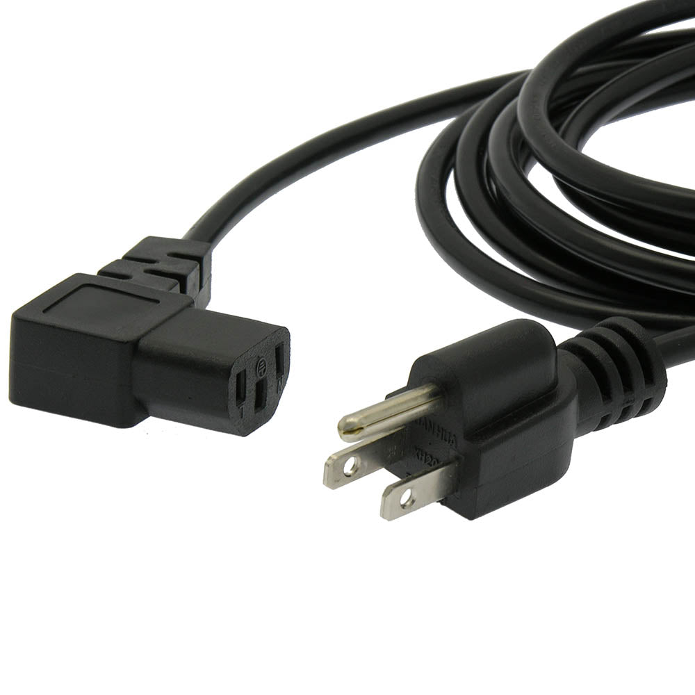 10Ft Right Angle Power Cord NEMA5-15P/IEC320 C13 18AWG | EagleG.com ...