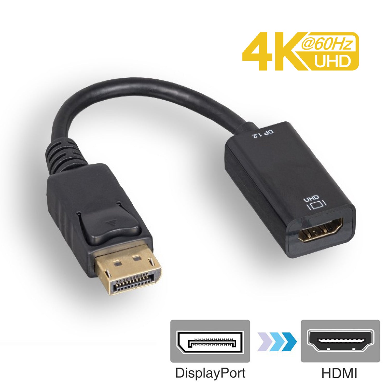 DisplayPort To HDMI Active Adapter 4K@60Hz | DP to HDMI Converter ...