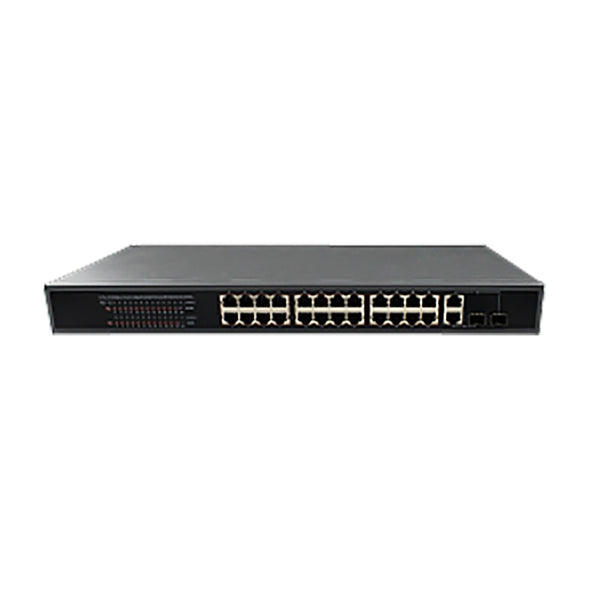 24-Port PoE Switch 10/100 Base-TX with 2 Gigabit Combo Port Uplink ...