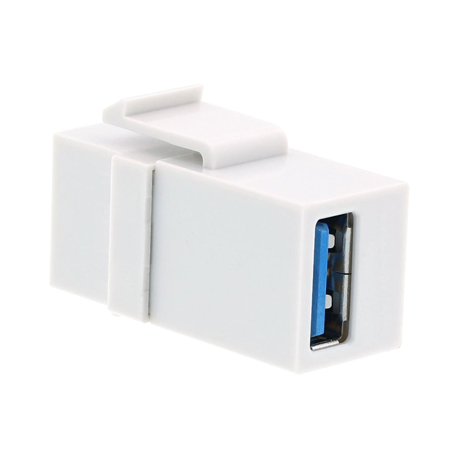 USB 3.0 Type A Female to Female Keystone Coupler White– EAGLEG.COM