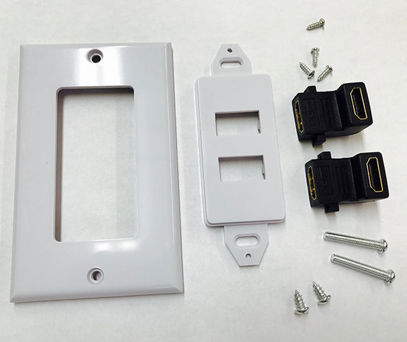 2 Port Decor HDMI Wall Plate, 90 Degree, Decora HDMI Wallplate– EAGLEG.COM